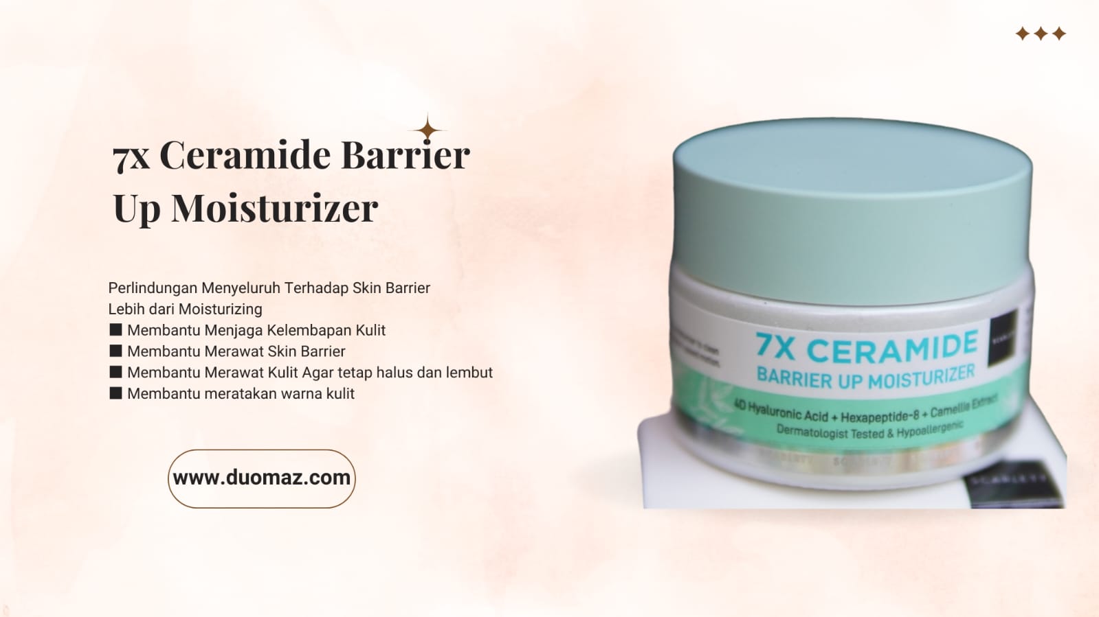 REVIEW SCARLETT 7X Ceramide Barrier Up Moisturizer dan Peeling So Good - duoMAZ